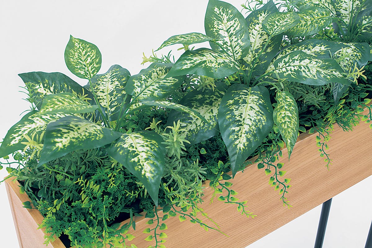 デザインパーテーション GR2005｜フェイクグリーン パーテーション スリムデザインタイプ ナチュラル