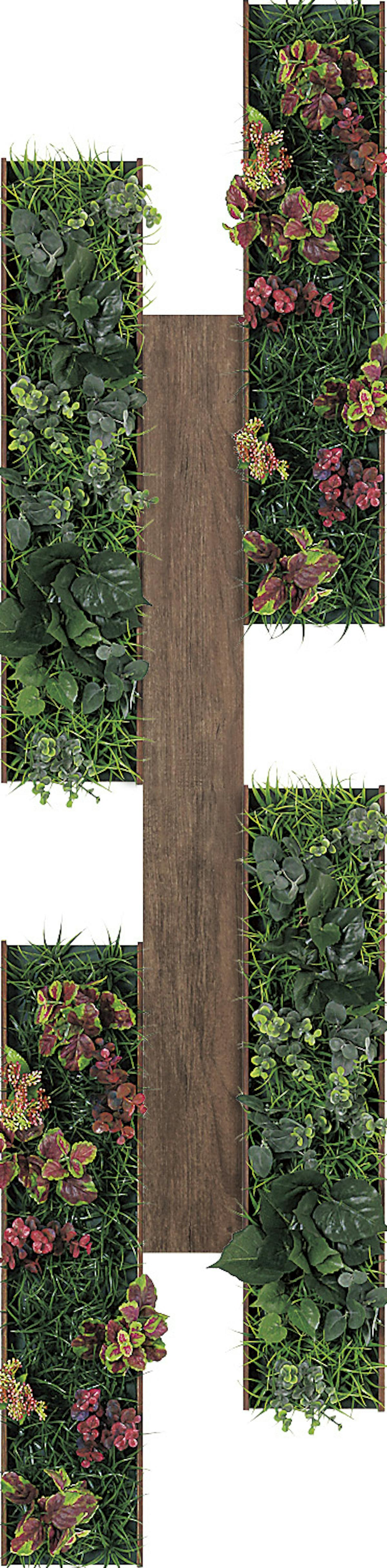 組み合わせグリーン GM1590 5連｜フェイクグリーン 壁面緑化 古木ライン セピア